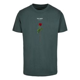 Mister Tee T-Shirt 'Lost Youth Rose' Herren Gr&ouml;&szlig;e L tanne / dunkelgr&uuml;n / blutrot / wei&szlig;