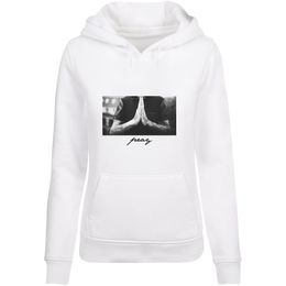 Mister Tee Sweatshirt 'Pray' Damen Gr&ouml;&szlig;e XS grau / schwarz / wei&szlig;