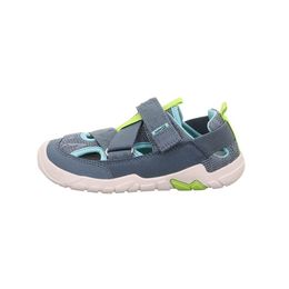 Superfit Barfu&szlig; Leder-Halbsandalen "Trace" in Blau - 48% | Gr&ouml;&szlig;e 33 | Kindersandalen