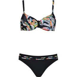 Naturana Bikini in Schwarz/ Bunt - 52% | Gr&ouml;&szlig;e 38C-Cup | Damen-bademode