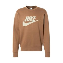 Nike Sportswear Sweatshirt 'CLUB' Herren Größe XL cognac / weiß