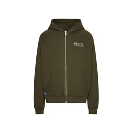 PEQUS Zip-Up Hoodie 'Back' male Green size S