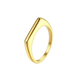 Hey Happiness Ring 'Sleek Arc Signet' female Gold size 49