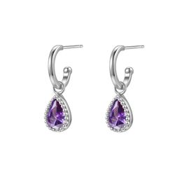 Hey Happiness Earrings 'February Birthstone' female Silver size One Size