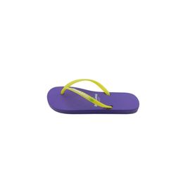 Brasileras Zehentrenner 'Neon W' Damen Gr&ouml;&szlig;e 40.5 hellgelb / aubergine