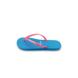 Brasileras Zehentrenner 'Neon' Damen Gr&ouml;&szlig;e 40.5 hellblau / pink / wei&szlig;