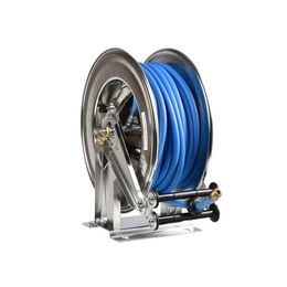 Ebinger Automatik-Schlauchaufroller OSM 610; Edelstahl, PVC-Druckluftschlauch, 19mm &Oslash;