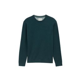 Tom Tailor Herren Basic Strickpullover aus Baumwolle, gr&uuml;n, Meliert, Gr. XXL