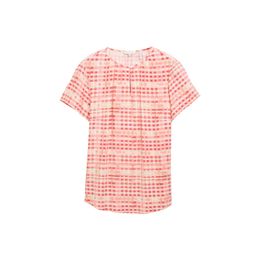 Tom Tailor Damen Plus Size - Bluse aus Viskose, rot, Kariert, Gr. 48