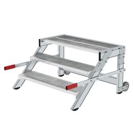 Munk Arbeitspodest fahrbar / Stufenbreite: 1000 mm; Stahl-Gitterrost - 3 Stufen