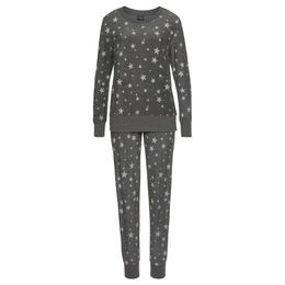 Vivance Pyjama 'Dreams' Damen Gr&ouml;&szlig;e XXL/XXXL dunkelgrau / wei&szlig; Winterkleid