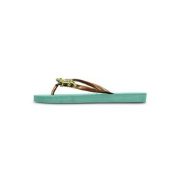 Uzurii Luxury Footwear T-Bar Sandals 'Crocodile' female Green size 39/40