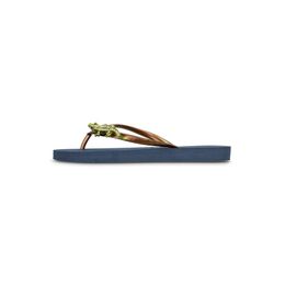 Uzurii Luxury Footwear T-Bar Sandals 'Crocodile' female Blue size 41/42