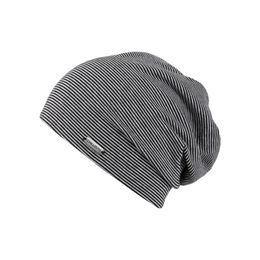 Chillouts Damen Beanie "Pittsburgh Hat", schwarz, gestreift, Baumwollmischung, Mützen, mit weichem Baumwollmix & feiner Streifenstruktur