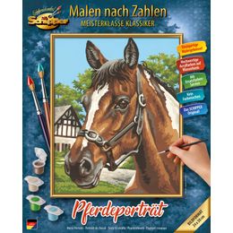 Schipper Kinder Malen nach Zahlen "Meisterklasse Klassiker - Pferdeportrait", bunt, B:24cm H:30cm, Malvorlagen, Made in Germany