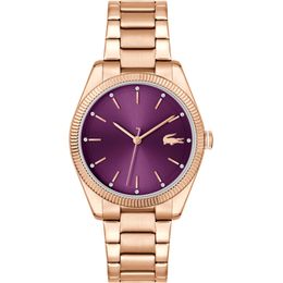 Lacoste Damen Quarzuhr "CAPUCINE", rosa, Armbanduhren, Armbanduhr, Damenuhr, analog, Glaskristalle, Edelstahlarmband
