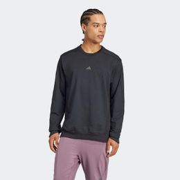 Herren Sweatshirt "YOGA Crew Neck", schwarz, Gr. S, adidas Performance, Obermaterial: 70% Polyester, 26% Baumwolle, 4% Elasthan, Sweatshirts