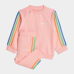 Mädchen Sweatshirt "CREW SET", pink, Gr. 68, adidas originals, Obermaterial: 70% Baumwolle, 30% Polyester, Sweatshirts