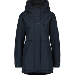 alife and kickin ALIFE & KICKIN Damen Winterjacke "Damen MarlyAK A", blau, Gr. S, 100% Polyester, Jacken, Leicht taillierte Jacke mit &Auml;rmelb&uuml;ndchen und Kapuze