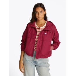 Tommy Jeans Damen Windbreaker "TJW ESSENTIAL WINDBREAKER EXT"brilliant berry, Gr. XXL, unifarben, Web, Obermaterial: 100% Polyester, Jacken, mit