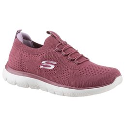 Skechers Damen Slip-On Sneaker "SUMMITS", Gr. 35, lila, Textil, Schuhe, Freizeitschuh, Halbschuh, Slipper mit flexibler Traktionslaufsohle