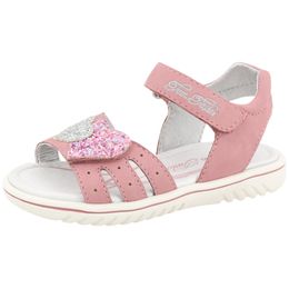 Tom Tailor Mädchen Sandale, Gr. 40, rosa, Lederimitat, Glitzer, festlich, Schuhe, Festtagsschuh, Klettschuh, Sommerschuh mit Glitzer-Herzen