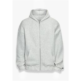 Dropsize Zip-Up Hoodie male Grey size M
