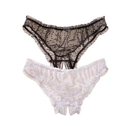 Petite Fleur Gold Crotchless Lingerie female Black, White size 44/46