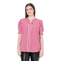 Ulla Popken Bluse Damen Gr&ouml;&szlig;e 42/44 rot / wei&szlig;