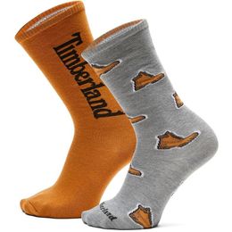 Timberland Socken Damen Gr&ouml;&szlig;e 38/40.5 grau / graumeliert / mischfarben / orange / dunkelorange