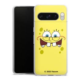 DeinDesign Google Pixel 8 Pro Handy Silikon H&uuml;lle Case transparent Handyh&uuml;lle Official Licensed Product Kindheit Spongebob Silikon Case