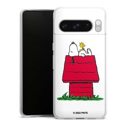 DeinDesign Google Pixel 8 Pro Handy Silikon H&uuml;lle Case transparent Handyh&uuml;lle Snoopy Peanuts Official Licensed Product Silikon Case