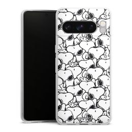 DeinDesign Google Pixel 8 Pro Handy Silikon H&uuml;lle Case transparent Handyh&uuml;lle Peanuts Snoopy Muster Silikon Case
