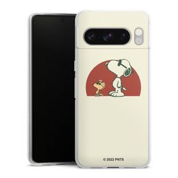 DeinDesign Google Pixel 8 Pro Handy Silikon H&uuml;lle Case transparent Handyh&uuml;lle Snoopy Official Licensed Product Kindheit Silikon Case