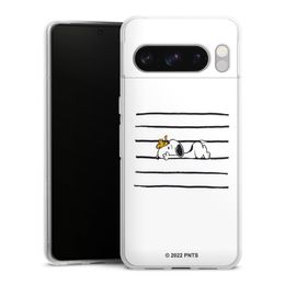 DeinDesign Google Pixel 8 Pro Handy Silikon H&uuml;lle Case transparent Handyh&uuml;lle Snoopy Dog Peanuts Silikon Case