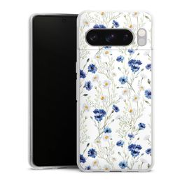 DeinDesign Google Pixel 8 Pro Handy Silikon H&uuml;lle Case transparent Handyh&uuml;lle Flowers Muster Flower Silikon Case