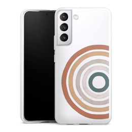 DeinDesign Galaxy S22+ Handy Silikon Hülle Case transparent Handyhülle Circle Rainbow Water Colour Silikon Case