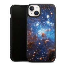 DeinDesign iPhone 14 Handy Premium Silikon H&uuml;lle Handyh&uuml;lle schwarz Case Weltall Star Galaxy Silikon Premium Case