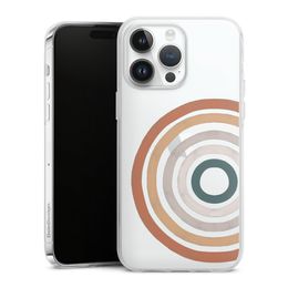 DeinDesign iPhone 14 Pro Max Handy Silikon H&uuml;lle Case transparent Handyh&uuml;lle Circle Rainbow Water Colour Silikon Case