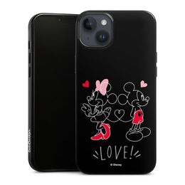DeinDesign iPhone 14 Plus Handy Silikon H&uuml;lle Case schwarz Handyh&uuml;lle Disney Love