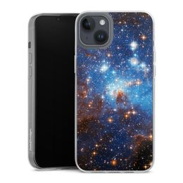 DeinDesign iPhone 14 Plus Handy Silikon H&uuml;lle Case transparent Handyh&uuml;lle Weltall Star Galaxy Silikon Case