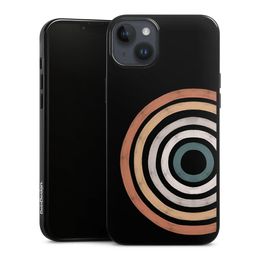 DeinDesign iPhone 14 Plus Handy Silikon H&uuml;lle Case schwarz Handyh&uuml;lle Circle Rainbow Water Colour