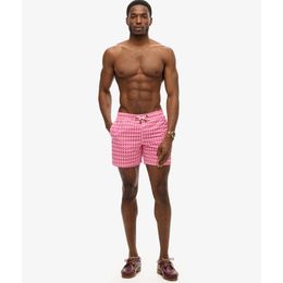 Superdry Herren 15-Zoll Badeshorts aus Recyceltem Material mit Print Pink - Gr&ouml;&szlig;e: M 10620165001872CP002