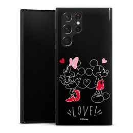DeinDesign Galaxy S22 Ultra Handy Silikon H&uuml;lle Case schwarz Handyh&uuml;lle Disney Love