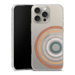 DeinDesign iPhone 16 Pro Max Handy Silikon H&uuml;lle Case transparent Handyh&uuml;lle Circle Rainbow Water Colour Silikon Case