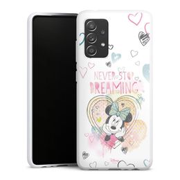 DeinDesign Galaxy A52s 5G Handy Silikon H&uuml;lle Case wei&szlig; Handyh&uuml;lle Official Licensed Product Minnie Mouse Disney Silikon Case