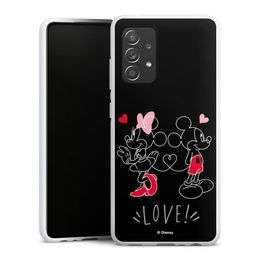 DeinDesign Galaxy A52s 5G Handy Silikon H&uuml;lle Case wei&szlig; Handyh&uuml;lle Disney Love Silikon Case