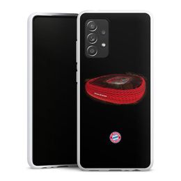DeinDesign Galaxy A52s 5G Handy Silikon H&uuml;lle Case wei&szlig; Handyh&uuml;lle Fcb Fc Bayern M&uuml;nchen Official Licensed Product Stadium Silikon Case