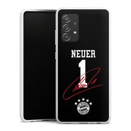 DeinDesign Galaxy A52s 5G Handy Silikon H&uuml;lle Case wei&szlig; Handyh&uuml;lle Fcb Manuel Neuer Fc Bayern M&uuml;nchen Silikon Case