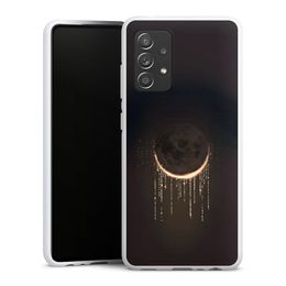 DeinDesign Galaxy A52s 5G Handy Silikon H&uuml;lle Case wei&szlig; Handyh&uuml;lle Full Moon Moon Light Silikon Case